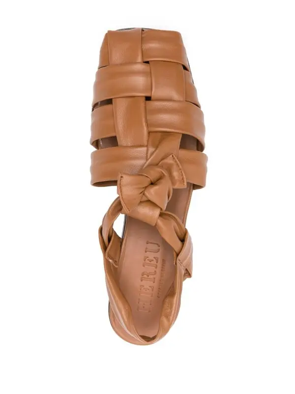Hereu 40mm Bena Heeled Leather Sandals