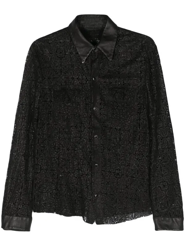 SALVATORE SANTORO Perforated Leather Shirt