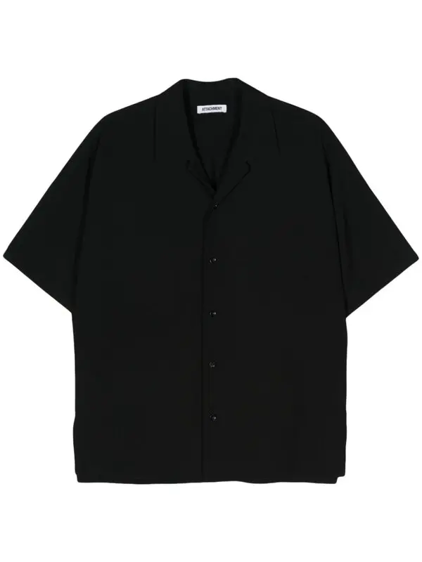 Attachment Notched-collar Wool Shirt