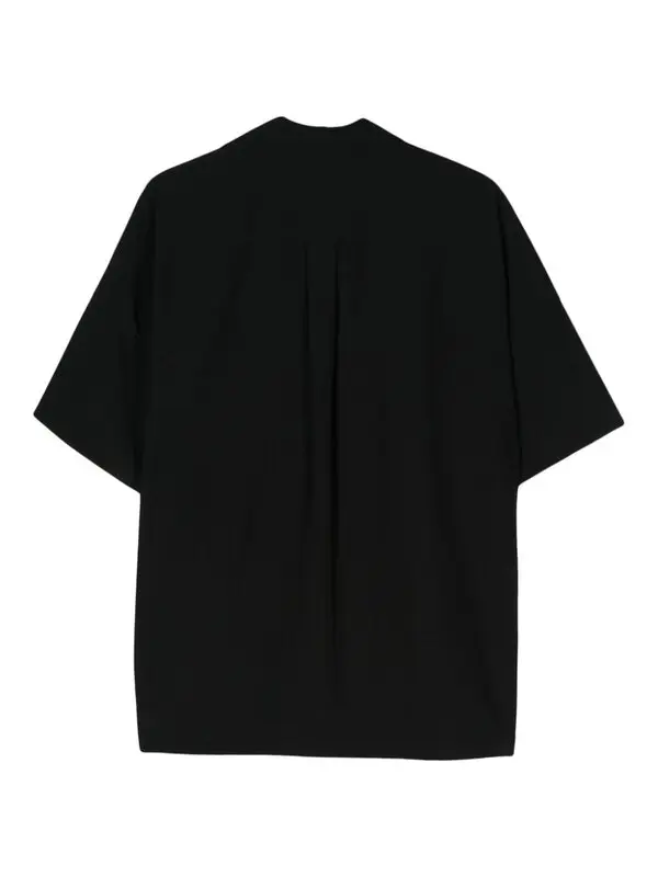 Attachment Notched-collar Wool Shirt