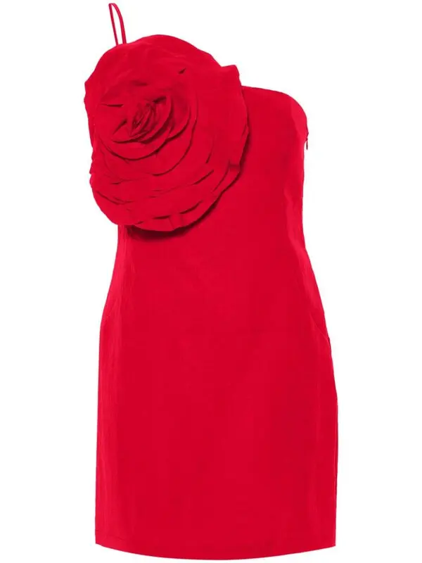 Blumarine Floral-Appliqu Mini Dress In Red - 54% Off | Editorialist