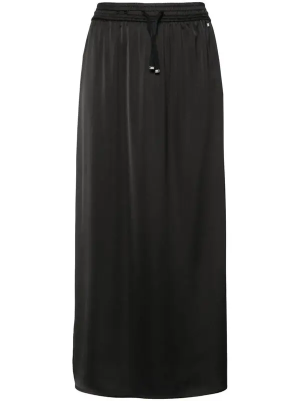 Herno Drawstring-waist Midi Skirt - Black