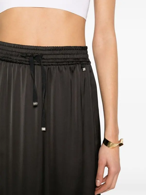 Herno Drawstring-waist Midi Skirt - Black