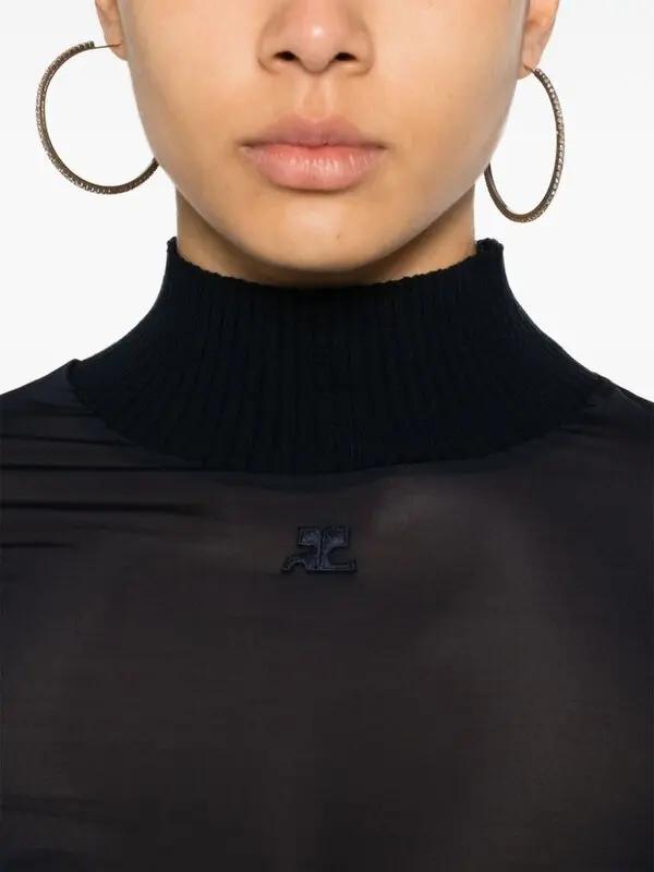 COURREGES Reedition Mesh Top - Blue