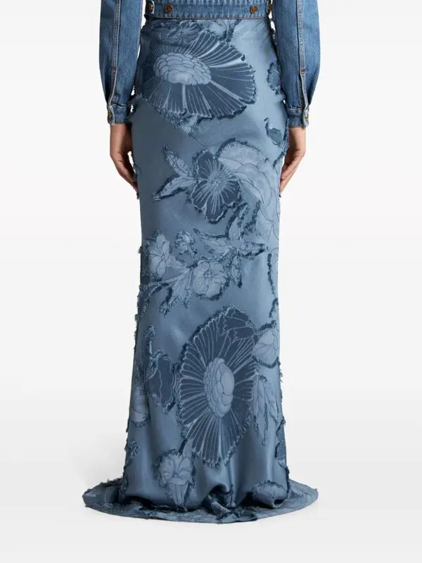 Etro Floral-jacquard Maxi Skirt