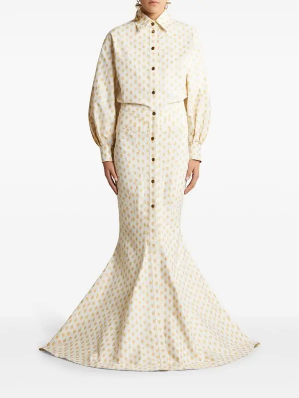 Etro Patterned Jacquard Mermaid Gown