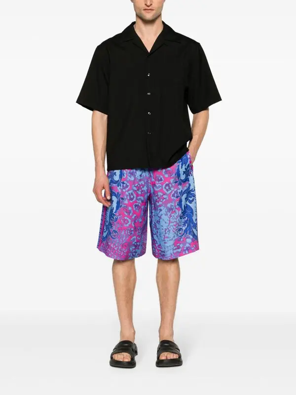 Versace Baroque-pattern Bermuda Shorts