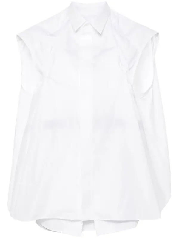 Sacai Layered-design Sleeveless Blouse