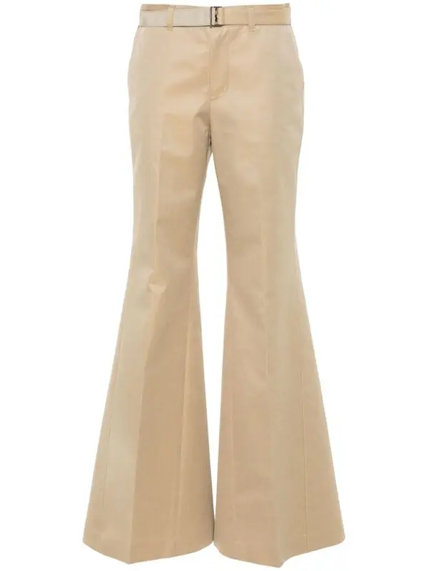 Sacai Flared Belted Trousers