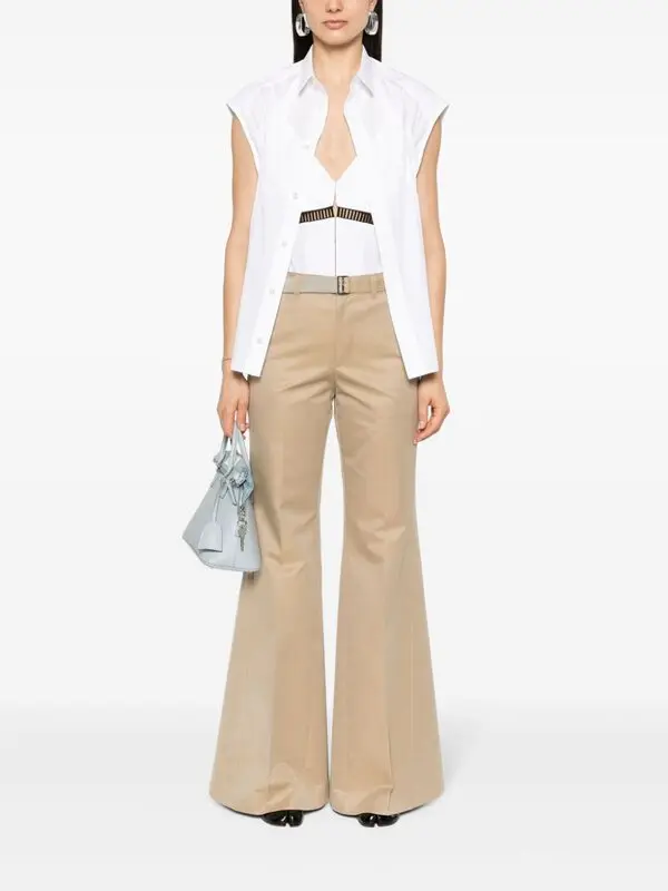 Sacai Flared Belted Trousers