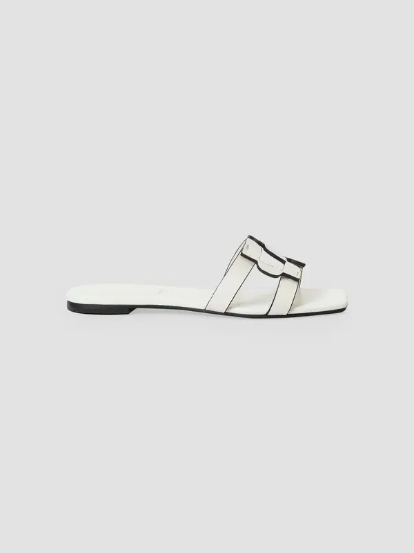Simkhai Monogram Leather Sandals - Ivory