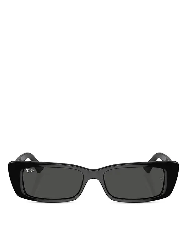 Ray-ban Teru Rectangle Sunglasses, 54mm - Black/gray Solid