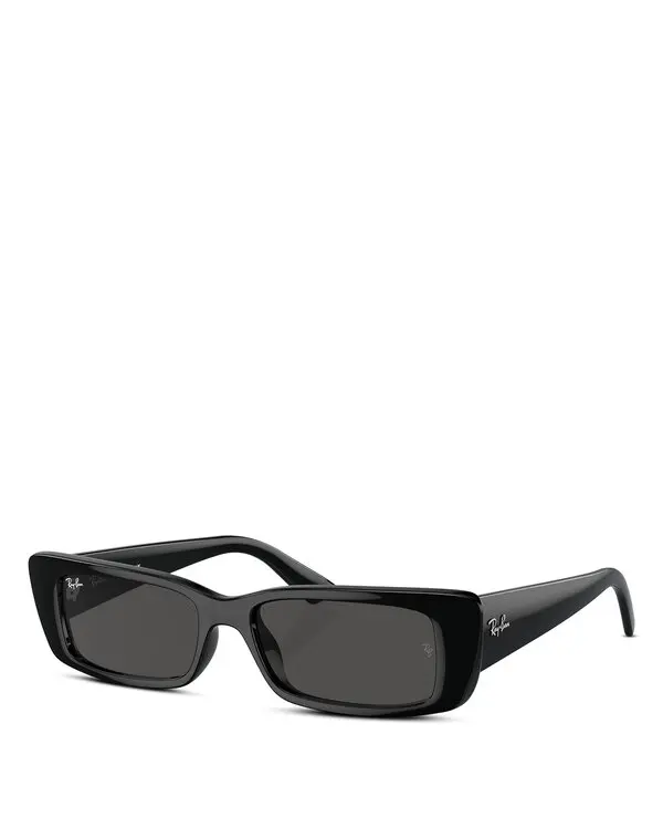 Ray-ban Teru Rectangle Sunglasses, 54mm - Black/gray Solid