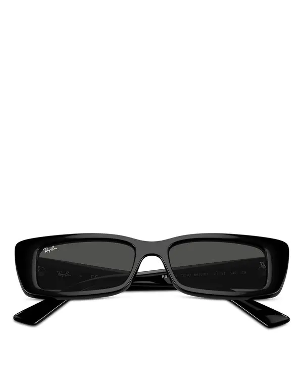 Ray-ban Teru Rectangle Sunglasses, 54mm - Black/gray Solid