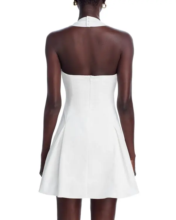 Aqua Halter Mini Dress Exclusive - White