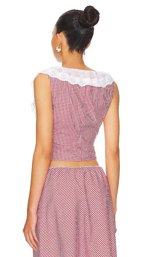 GUIZIO Paloma Top With Lace Trim