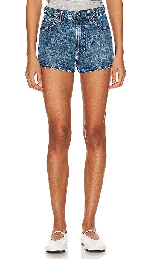 GRLFRND Kyla High-rise Denim Shorts - North Beach