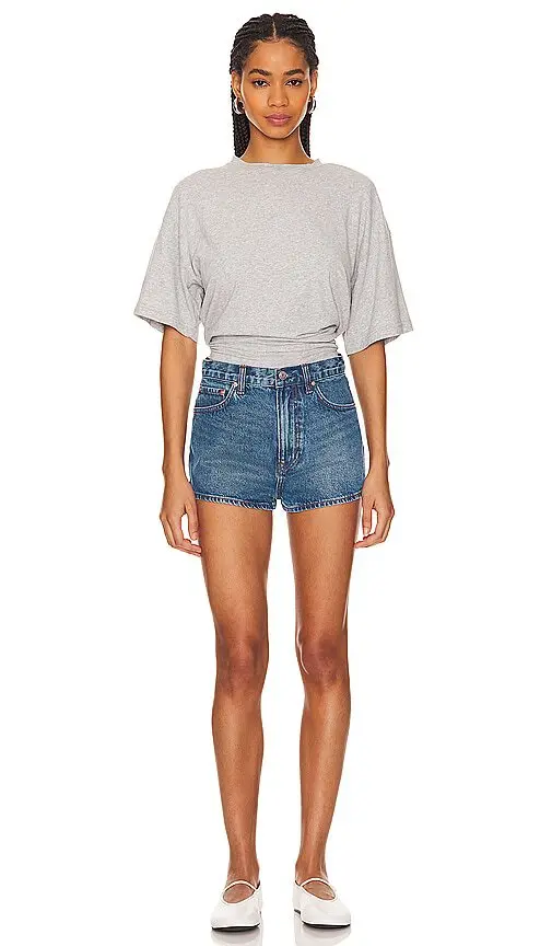 GRLFRND Kyla High-rise Denim Shorts - North Beach