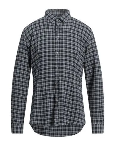DANIELE ALESSANDRINI Shirt Size Cotton, Elastane - Midnight Blue