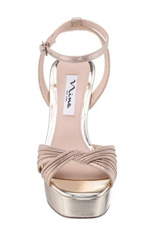 Nina Angie Platform Sandals - Taupe