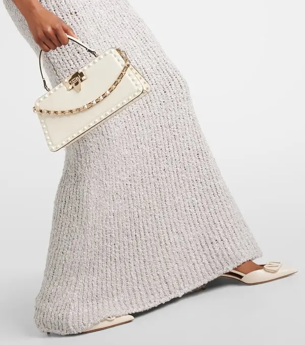 Valentino Garavani Turtleneck Silk Bouclé Maxi Dress