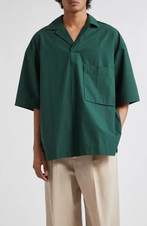 Jacquemus Le Haut Oversize Cotton Poplin Polo