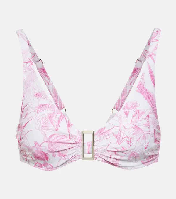 Melissa Odabash Bel Air Printed Bikini Top - Pink