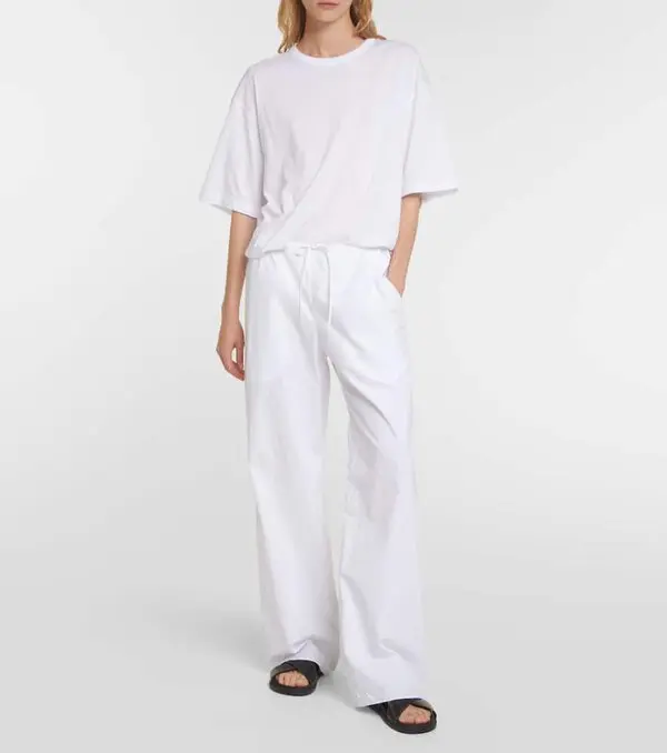THE ROW Jugi Wide-leg Cotton Pants