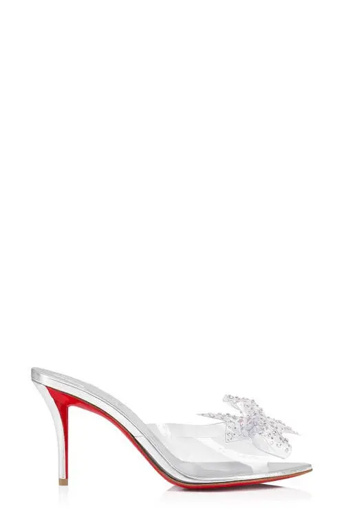 CHRISTIAN LOUBOUTIN Aqua Embellished Slide Sandals