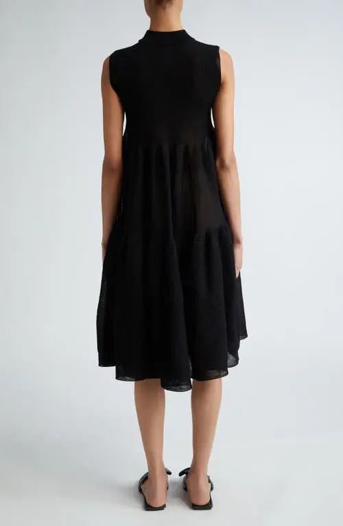 Cfcl Cascades Sleeveless Tiered Knit Minidress In Black - 40% Off