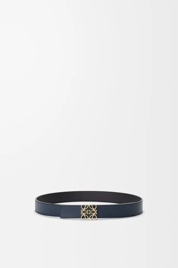 Loewe Reversible Anagram Belt - Black/ocean/gold