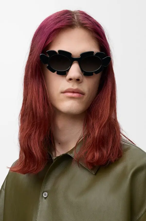 Loewe Flower Sunglasses - Black