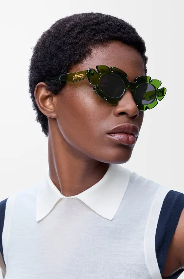 Loewe Flower Sunglasses - Cactus Green