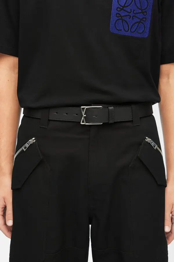 Loewe Layered Cross Buckle Belt - Black/palladium