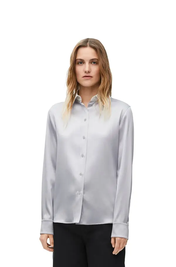 grey silk dress shirt LOCK grey - silk shirt main image 1