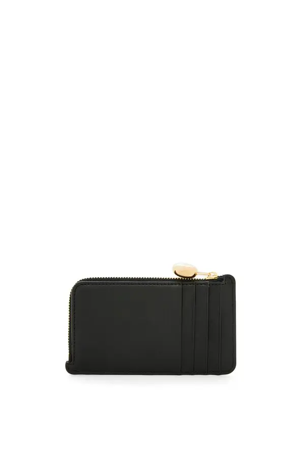 Loewe Pebble Coin Cardholder In Shiny Nappa Leather Skin - Black