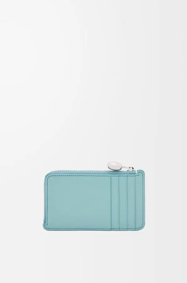Loewe Pebble Coin Cardholder In Shiny Nappa Leather Skin - Water