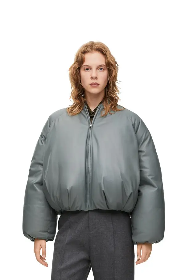 Loewe Luxury Padded Bomber Jacket In Nappa Lambskin