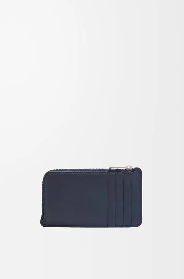 Loewe Coin Cardholder In Satin Leather Skin - Deep Navy