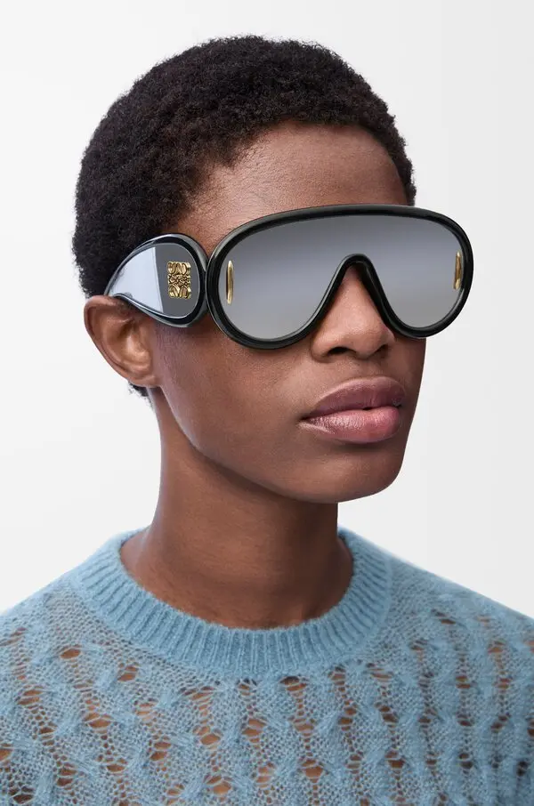 Loewe Wave Mask Sunglasses - Black