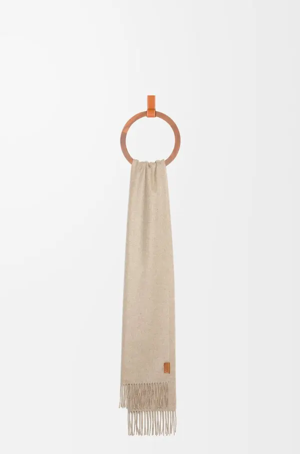 Loewe Scarf In Cashmere - Light Beige