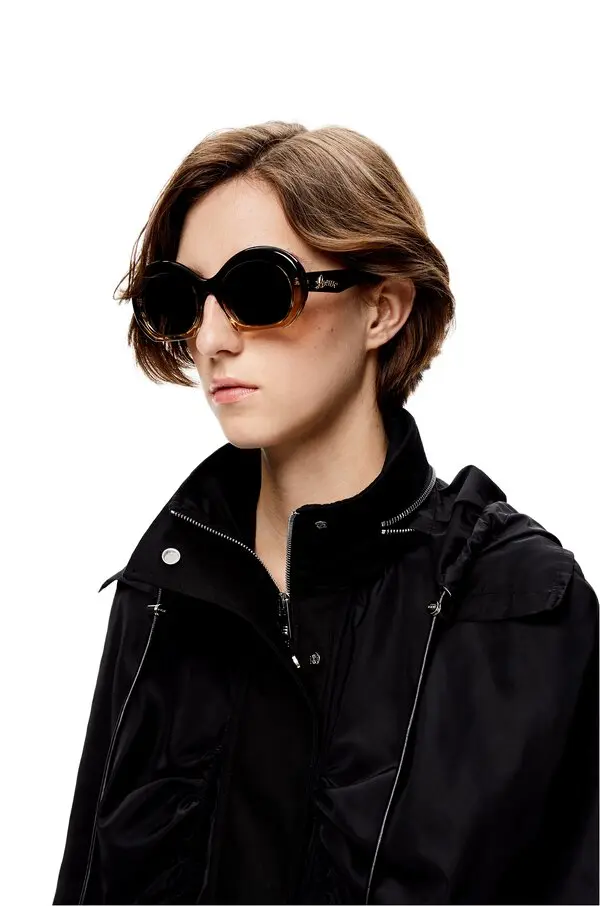 Loewe Luxury Half Moon Sunglasses - Gradient Black/Beige  display picture 3