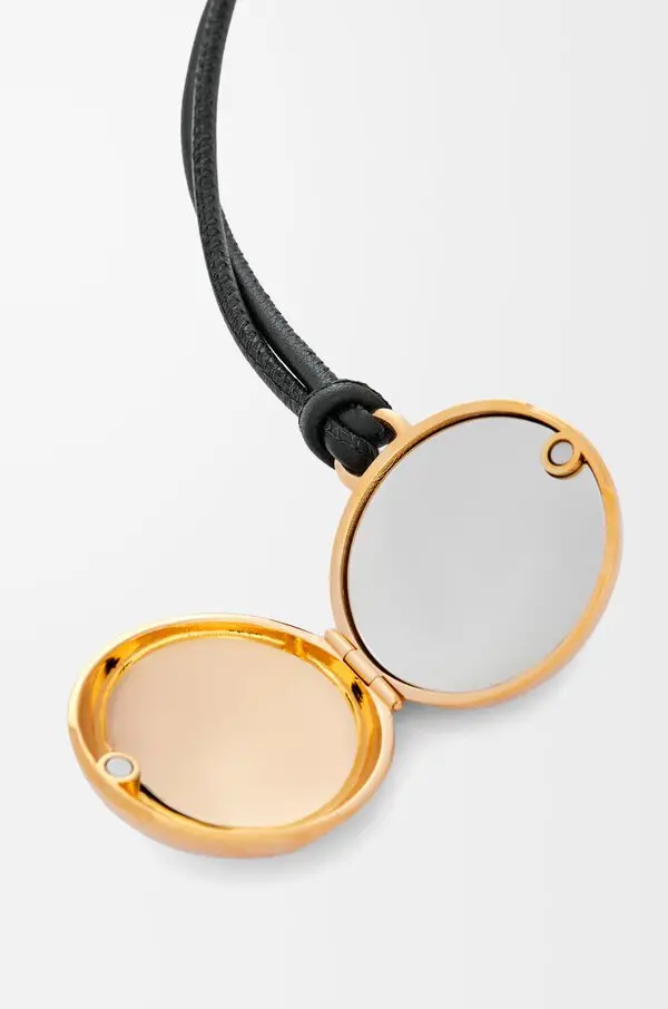 Loewe Pebble Locket Charm - Gold/black