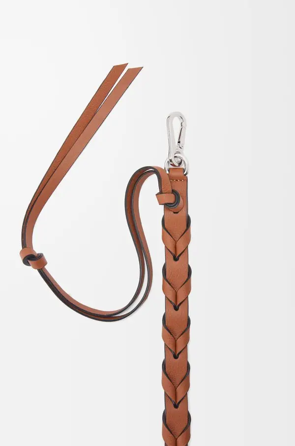Loewe Thin Braided Leather Strap - Tan