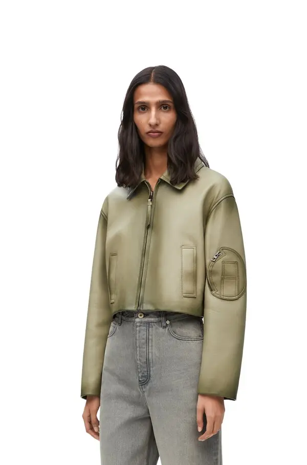 Loewe Luxury Cropped Jacket In Nappa Lambskin