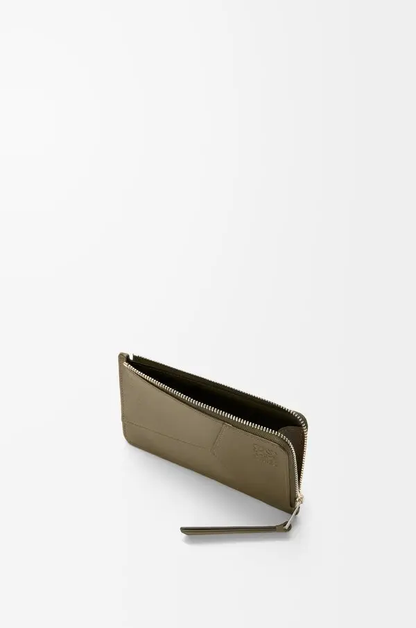 Loewe Puzzle Long Coin Cardholder In Classic Leather Skin - Dark Khaki