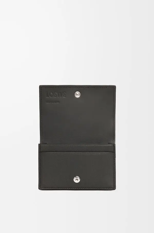 Loewe Puzzle Business Cardholder In Classic Leather Skin - Dark Grey
