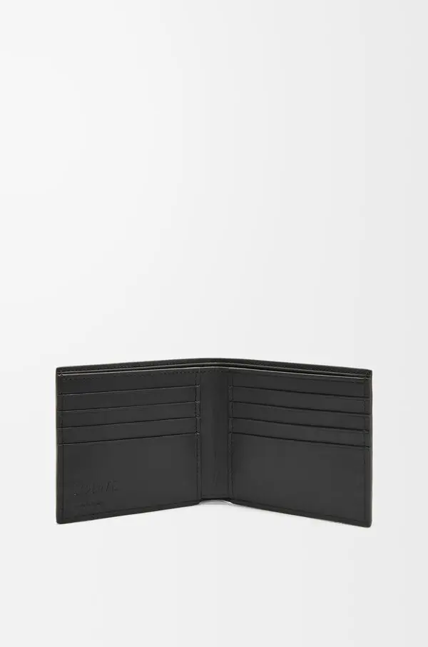 Loewe Bifold Wallet In Satin Leather Skin - Black
