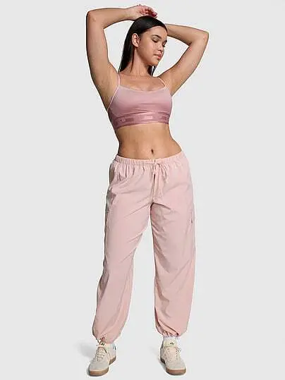 Pink Tech Stretch Cargo Pants