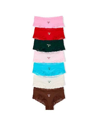 Pink 5-pack Wink™ Lace Cheeky Panties - Print